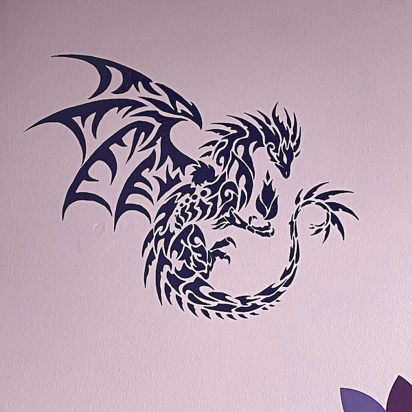 Fire Dragon Vinyl Decal - Etsy