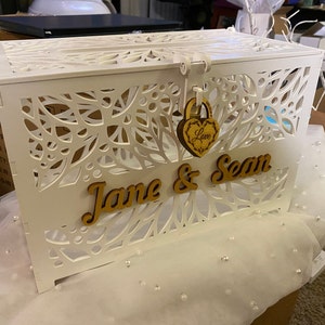 Wedding Card Box With Lock. Wedding Card Holder. Wedding Post - Etsy