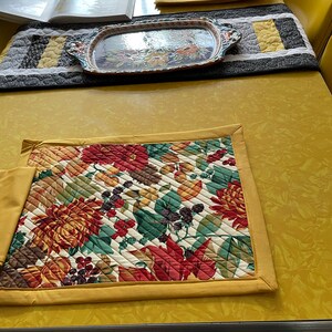 Pair 2 Oversized Handcrafted Quilted Potholders Hotpads Trivets,tasty ...