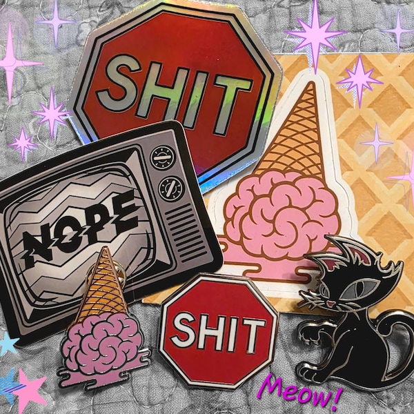 Meltdown Pin | Hard Enamel Pin | Funny Pin | Funny Enamel Pin | Cute ...