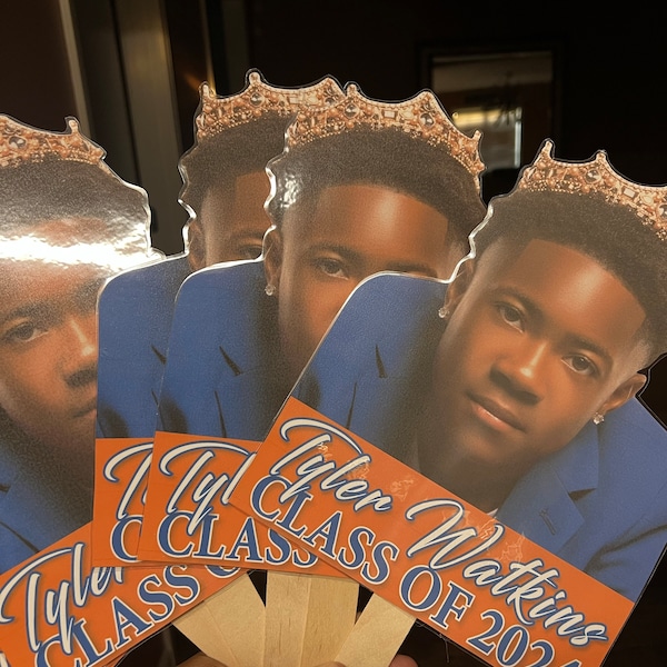 Custom Graduation Big Head Photo Fans - Personalized Hand Fan ...