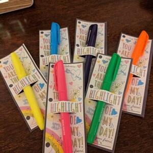 Highlighter Valentine Printable for Fat or Skinny Highlighters Cute ...