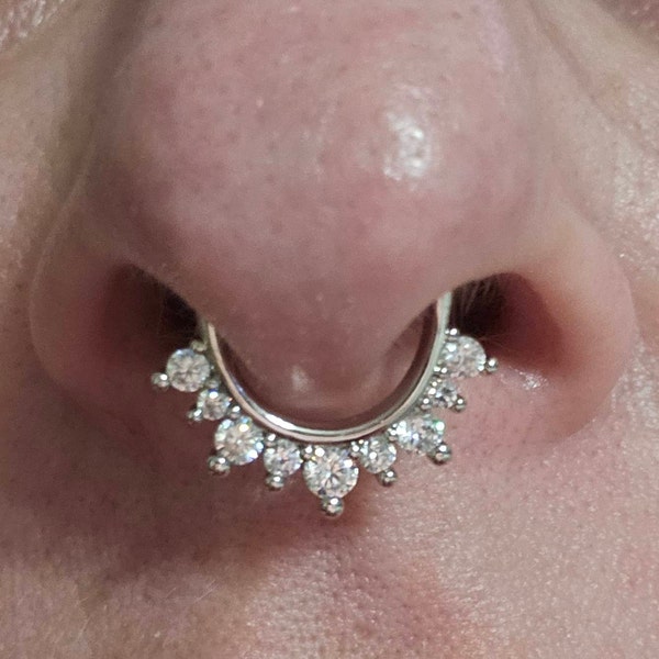 16G DND Dice Internally Threaded Septum Ring/horseshoe Ring/d20 Septum ...