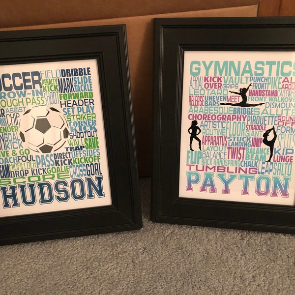 Soccer Poster, Soccer Wall Art for Girls, Soccer Word Art, Soccer Coach ...