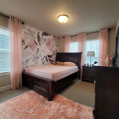 Delicate Forest Floral Large Scale Mural Wallpaper Watercolor Botanical ...