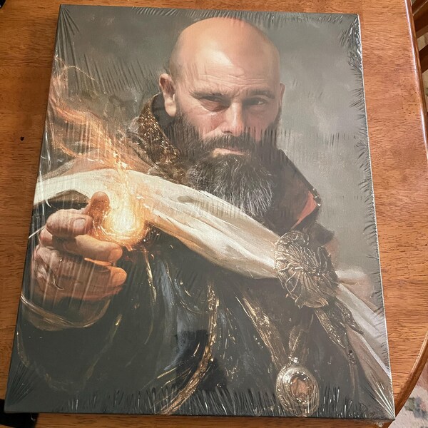 Custom Knight Portrait Painting From Photo, Crusader Knight, Historical ...