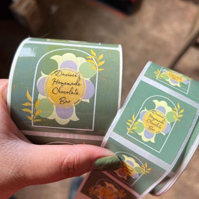 Rectangle Labels Custom Printed Stickers on a Roll Matte or Gloss ...