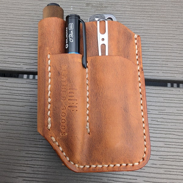 THOR EDC Black Caddy Leather Organizer, EDC Caddy, Edc Leather Slip ...