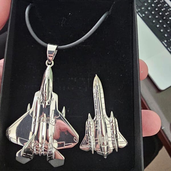 Airplane F-22 Raptor Sterling Silver Keychain , Sport Airplane Keyring ...