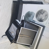 Half Moon, Vinyl Record, Rock-n-roll Inspired, Mixed Metal Earrings ...