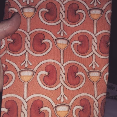 Kidney Fabric Kidneys and Bladder on Burnt Orange by Sufficiency ...