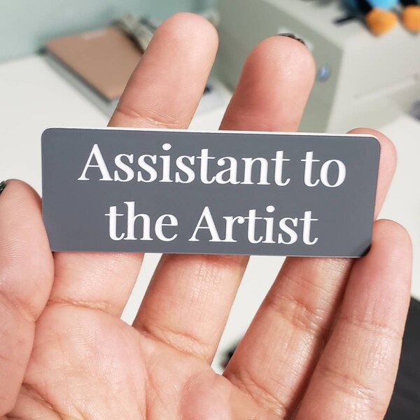 Personalized Plastic Name Badge With Pin or Magnet Attachment - Custom ...