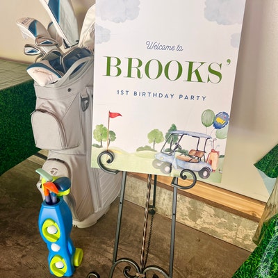 Golf Birthday Welcome Sign, Hole in One Welcome Sign, Masters Golf ...