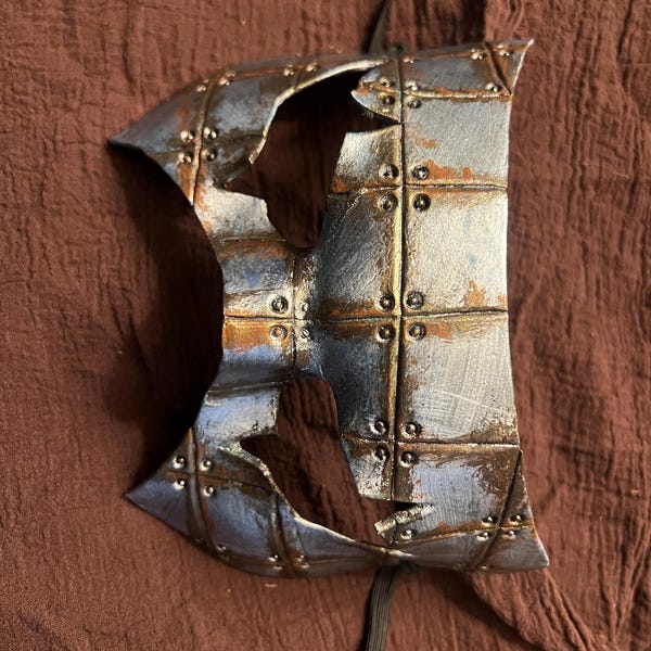 Handmade Genuine Leather Mask With Horns in Natural Colors - the Horned ...