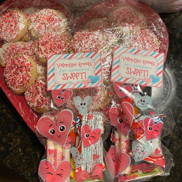Valentines Treats for Someone Sweet Gift Tags and Bag Toppers. Instant ...