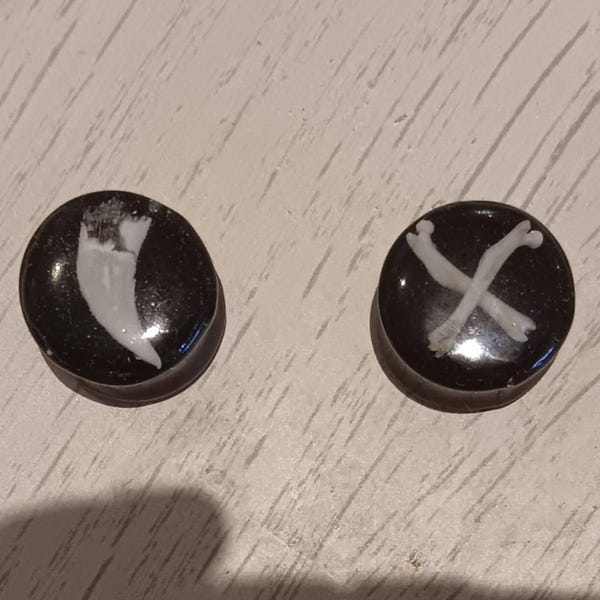 Goth Plugs and Bones, Ear Plugs, Resin Plugs, Bones Earrings, Ear ...