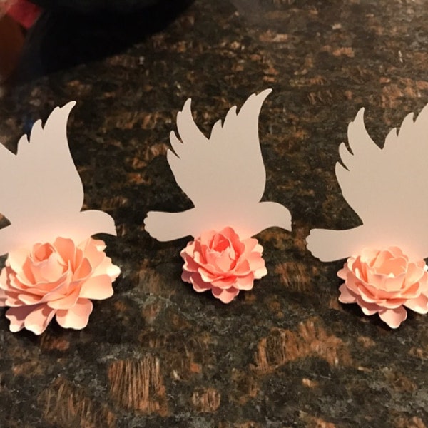 Paper Dove Die Cuts, Dove Cutouts for Wish or Memory Trees, Dove Shapes ...
