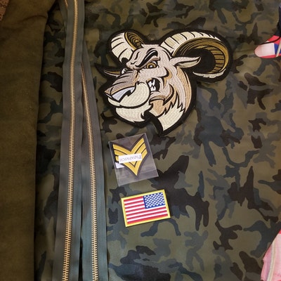 Large Angry Ram Sheep Iron-on Embroidered Patch Big Big Horn Sheep Mountain Ram Embroidery Patch ...