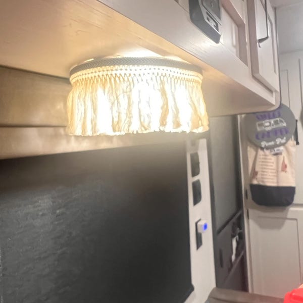 RV Light Cover, Handmade Boho Camper Trailer Decor | RV Light Covers ...