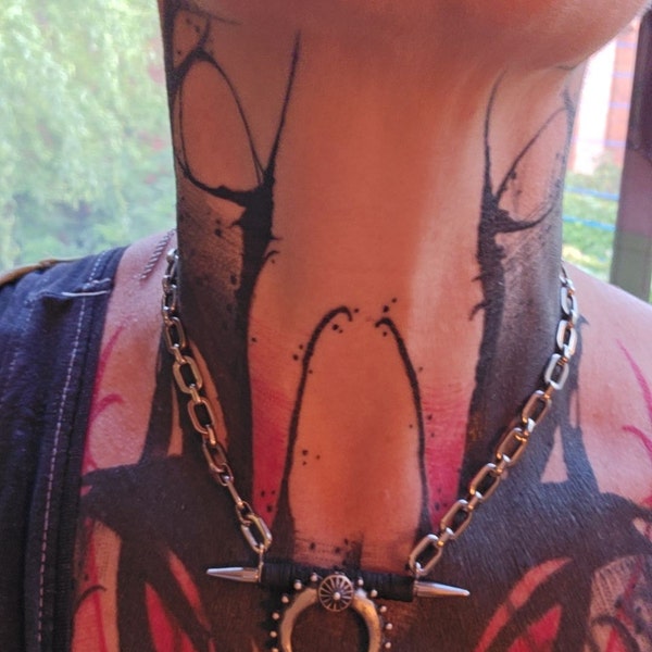 Spike Chain Choker Necklace| Gothic Jewelry| Spike Necklace| Emo ...