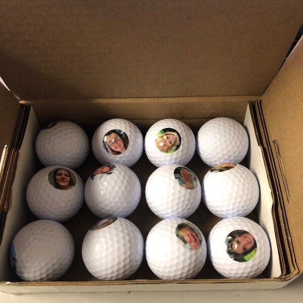 3 Custom Design Golf Balls With Double Print, Pack of 3 Personalized ...