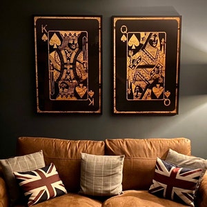 AKQJ of Clubs Playing Cards Poster or Canvas Wall Art, Casino Poker ...