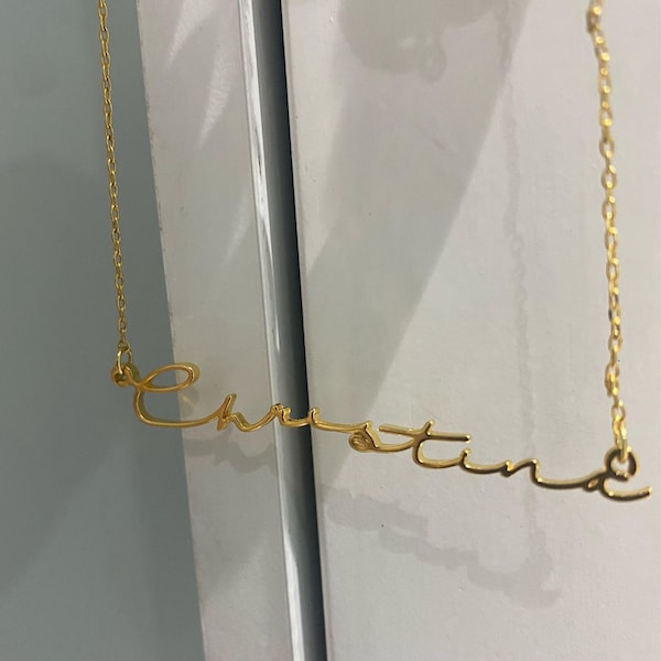 Layered Name Necklace With Birthstone, Custom Name Necklace, Birthstone ...