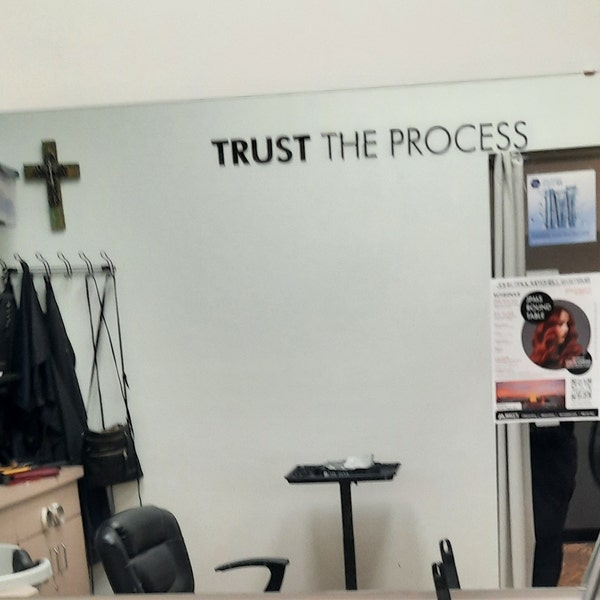 Trust the Process Wall Decal | Home Gym Decor, Motivational Wall Art ...