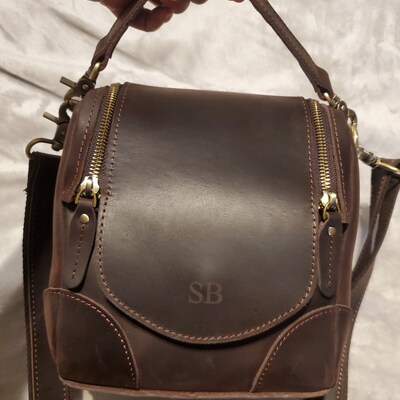 Personalized Rustic Leather Camera Bag, Multipurpose Men's Leather Bag ...