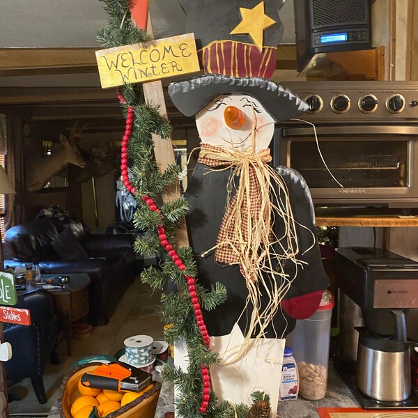 E-PATTERN Welcome Winter Friends" Standing Snowman Wood Craft DIY ...