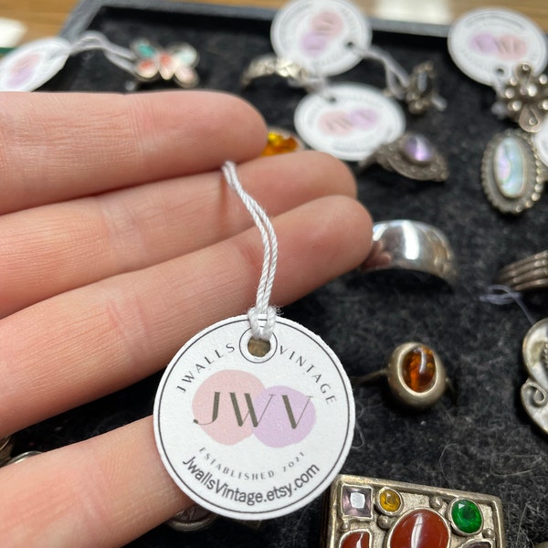 MICRO TAGS - 70 Customized 1 Inch Circle Tags - Perfect for Jewelry and ...