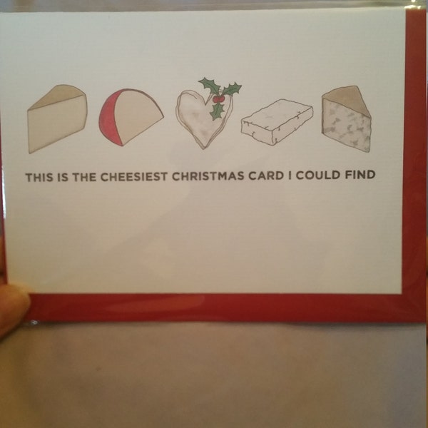 Cheesy Christmas Funny Card - Etsy