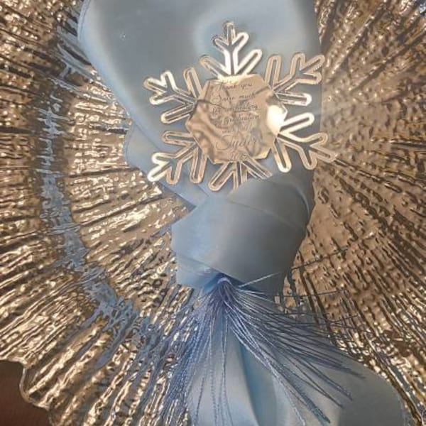 Snowflake Mirror Magnet, Christmas Party Favors, Personalized Snowflake ...