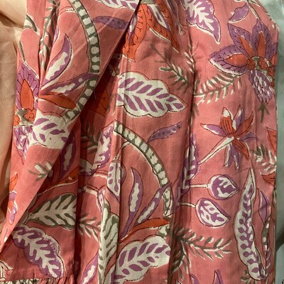 Bohemian Maxi Floral Cotton Dress Hand Block Print Dress - Etsy