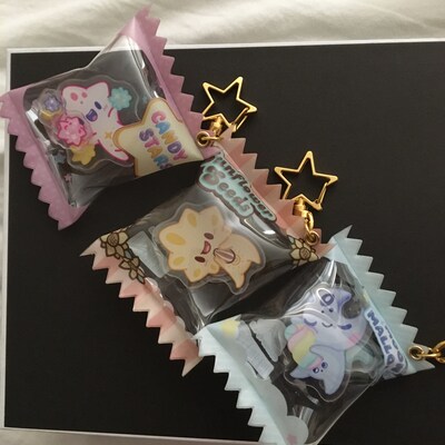 Space Babies Candy Bag Shaker Charm / Keychain Choice of Sun, Star or ...
