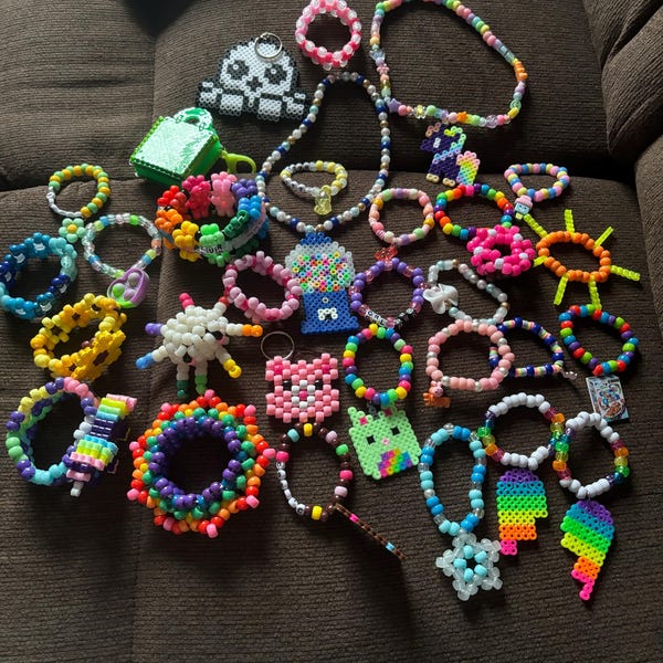 Mario Kart Inspired Huge CUSTOM 3D Rotating Kandi Cuff Bracelets With ...