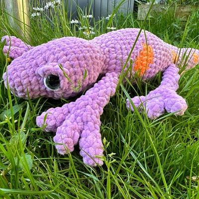 No Sew Liam the Lizard Crochet Pattern, Lizard Crochet, Salamander ...