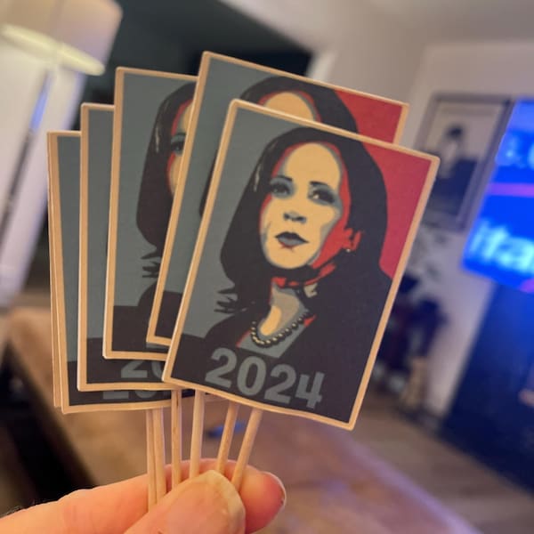 Kamala Harris 2024 Presidential Election Cupcake Toppers, Debate Party ...