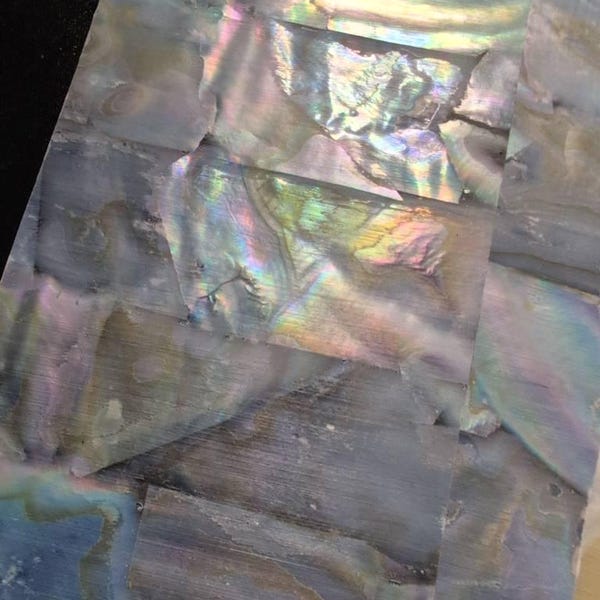BLACK Mother of Pearl Shell Inlay/overlay Genuine Shell Flat Sheet - Etsy