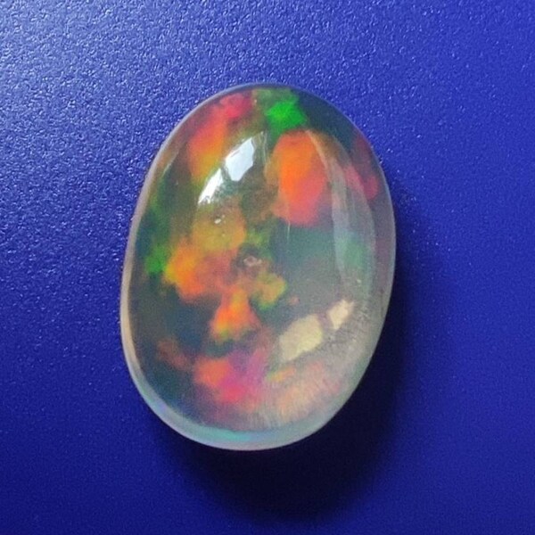 Black Smoked Opal, Carved Ethiopian Black Smoked Opal, Welo Opal Cabochon, Multi Fire Opal, 3 ...