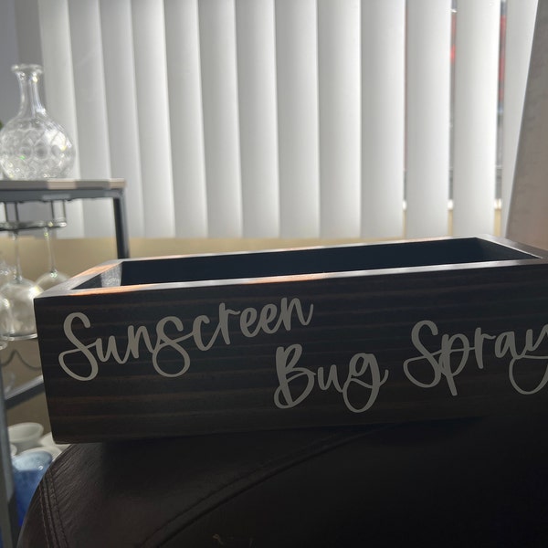 Customizable Patio Storage Box, Outdoor Sunscreen or Bug Spray Storage ...