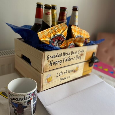 Personalised Tool Box Crate for Daddy Dad Grandad Uncle Tools Workshop ...