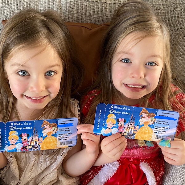 Printable Ticket to DISNEYWORLD, Disneyworld Boarding Pass ...