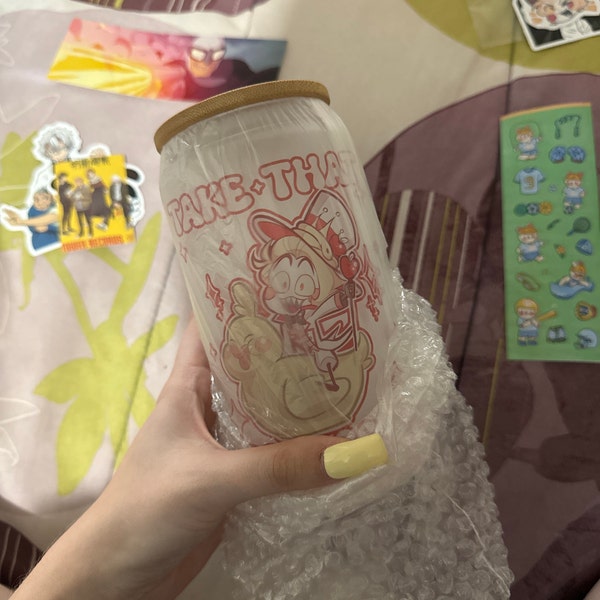 Anime Glass Cup- Anime Cup- Anime Gift- Kawaii Cup- Cute Anime Cup ...