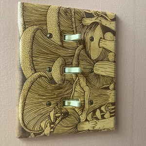 Wooden Tiger Double Light Switch Cover Wood 2 Toggle Animal Light ...
