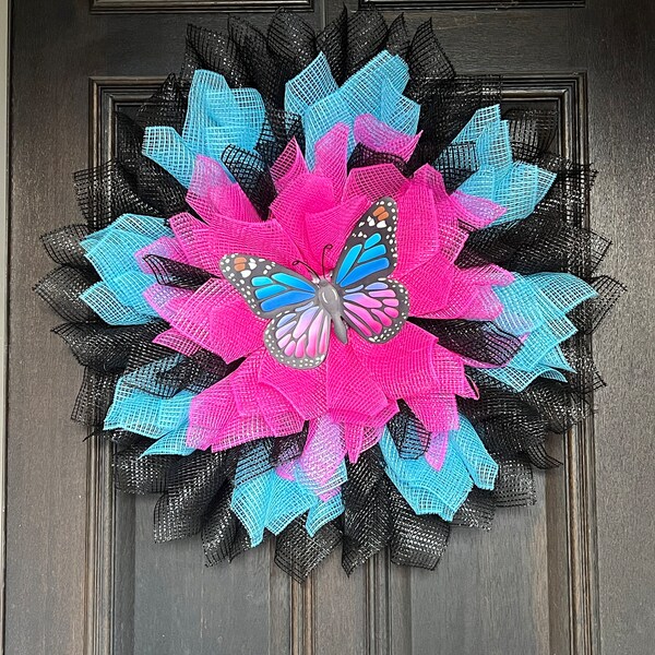 Turquoise Horizontal Wide Stripe Mesh 10 Inch, Wreath Mesh, Deco Mesh ...