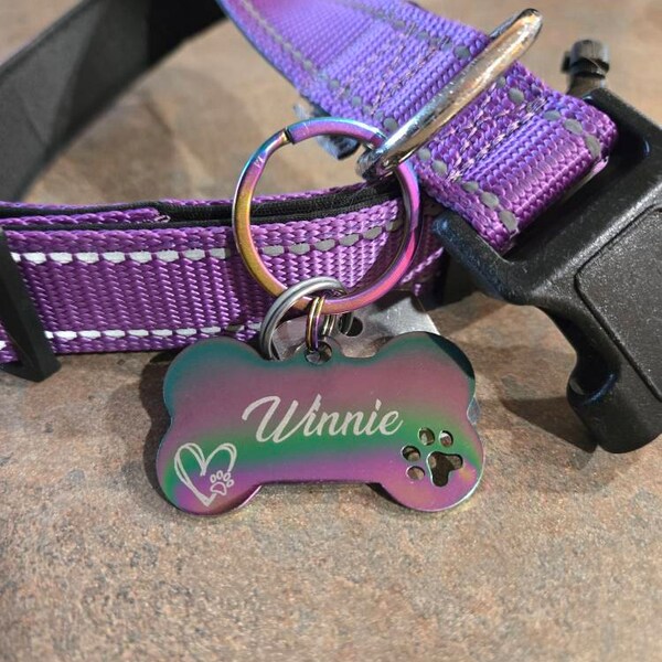 Personalized Dog and Cat Name Tag, Dog Tag Engraved for Pets, Keep Safe ...