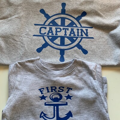 Captain and First Mate Matching SVG, Family or Couple Matching Cut File ...