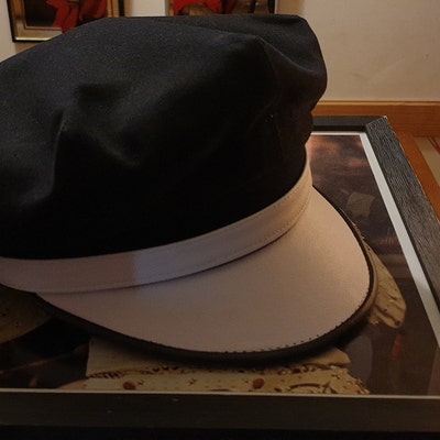 ELVIS Cotton Rockabilly Biker Cap Retro Motorcycle Natural Leather ...