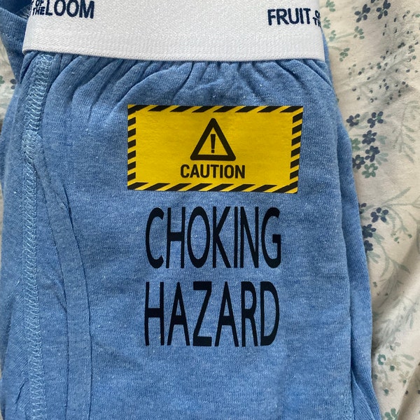 Free Shipping - Funny Naughty Men's Boxer Briefs - Choking Hazard- 1 ...